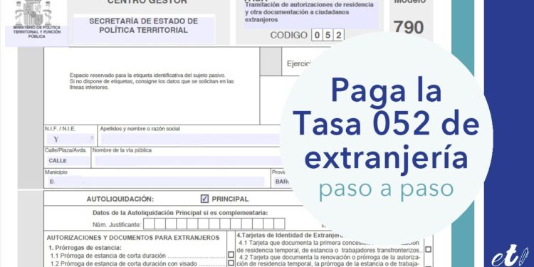 Solicitud de formulario de tasas 790 código 052 - Decide Burgos