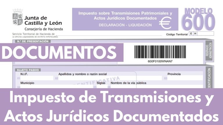 Instrucciones para rellenar el modelo 600 en la comunidad de madrid ...